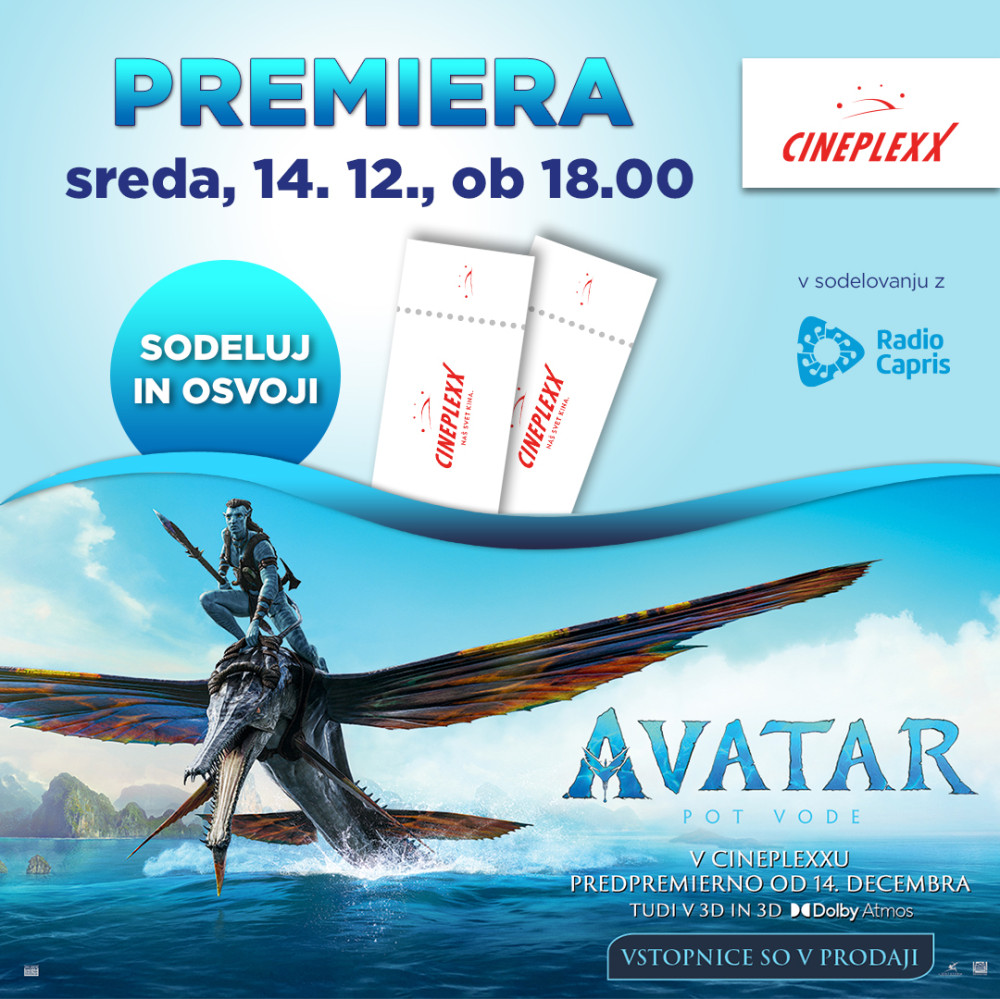 S Caprisom na težko pričakovano premiero Avatar Pot vode v Cineplexx Koper